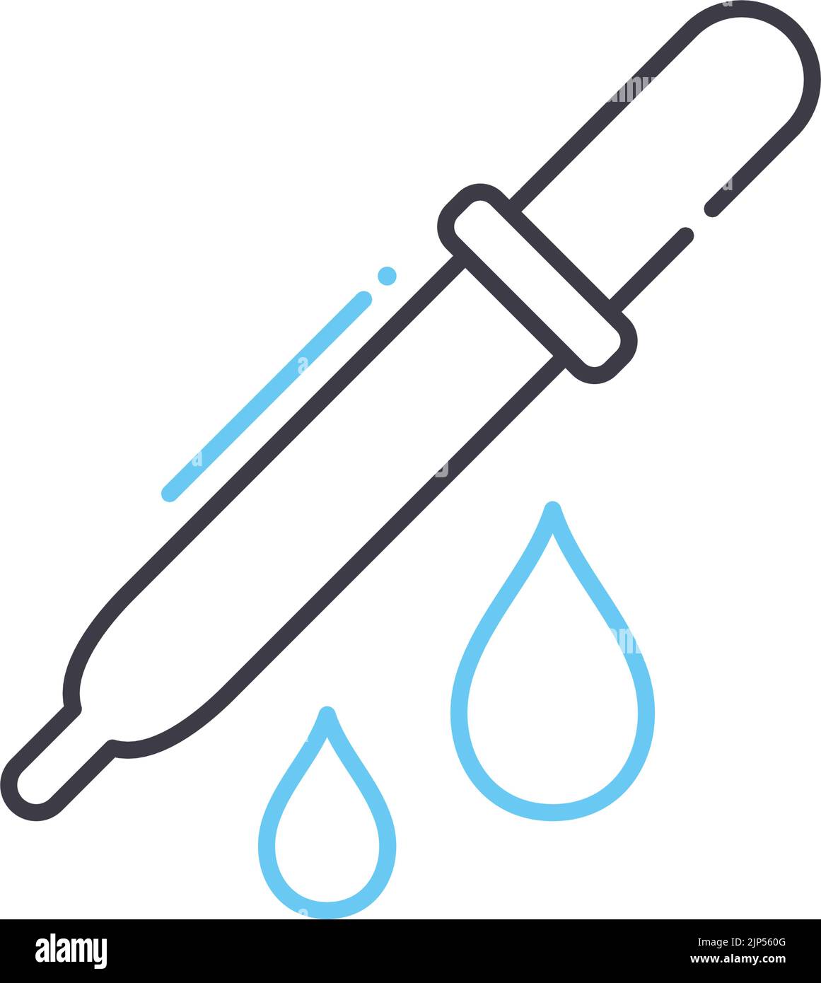 Pipette icon flat thin hi-res stock photography and images - Alamy