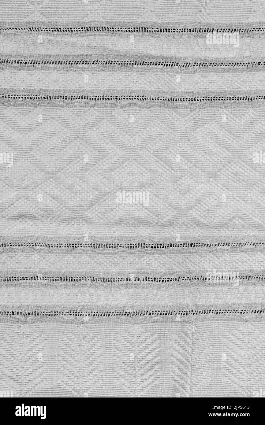 Textile background with white tablecloth. Texture of ancient linen ...