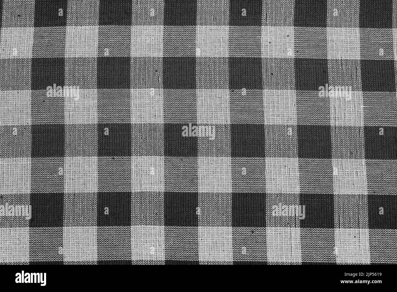 Textile background with checkered tablecloth, top view. Texture of ...