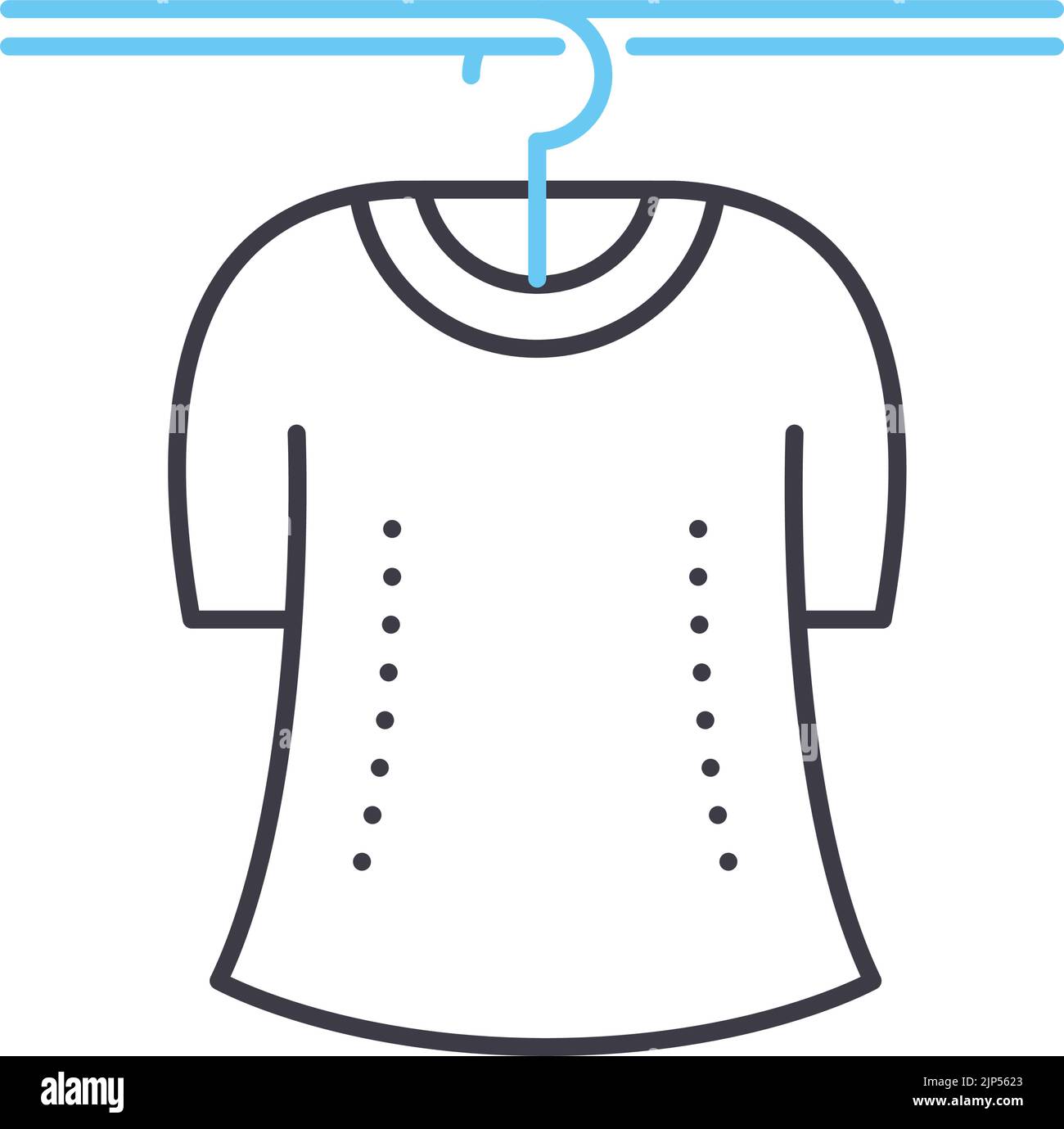 clothes design line icon, outline symbol, vector illustration, concept ...