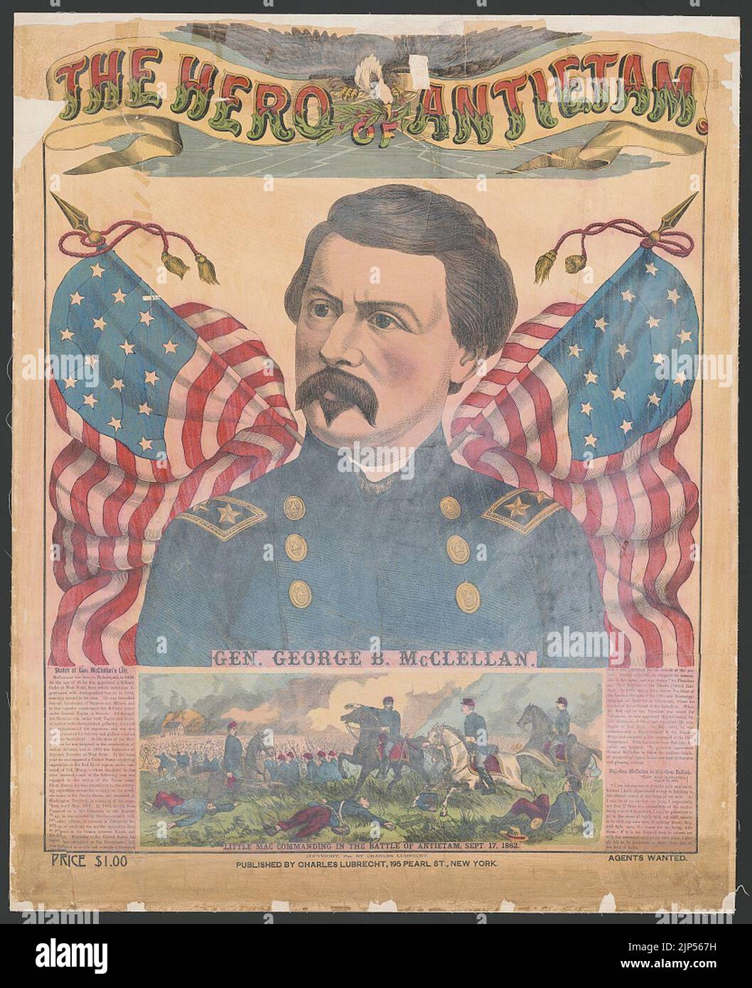 The hero of Antietam. Gen. George B. McClellan Stock Photo - Alamy