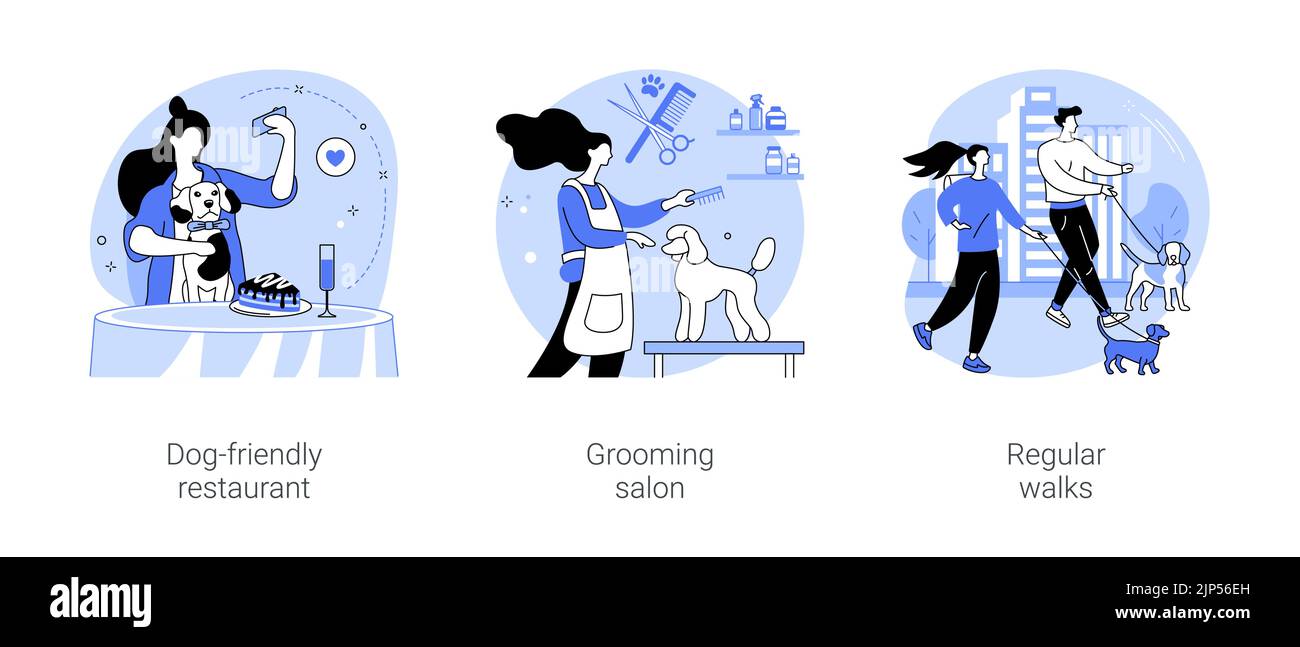 Dog-friendly city isolated cartoon vector illustrations se Stock Vector ...