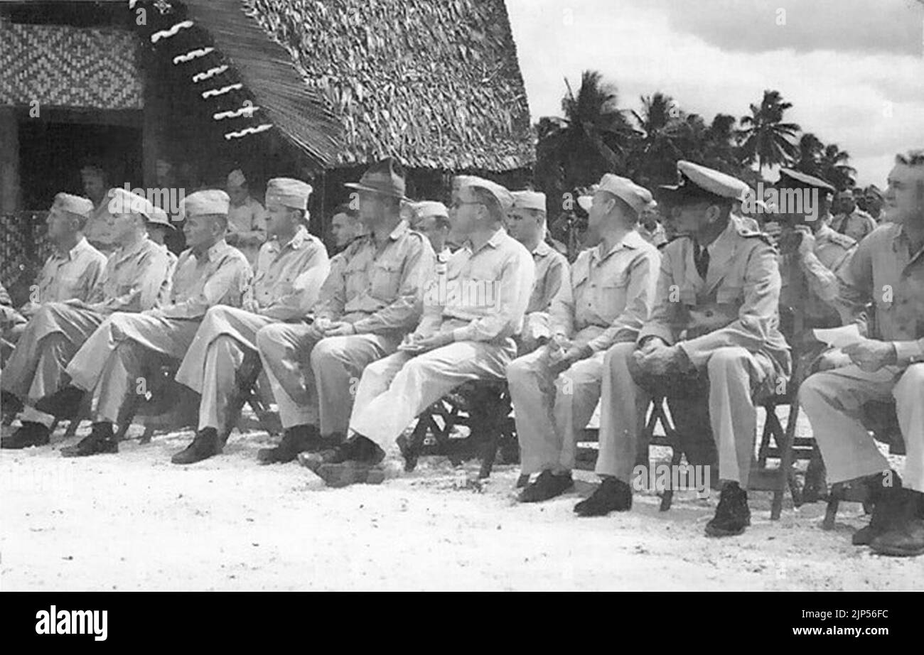 The High Command Assembled on Guadalcanal in 1943 Stock Photo - Alamy