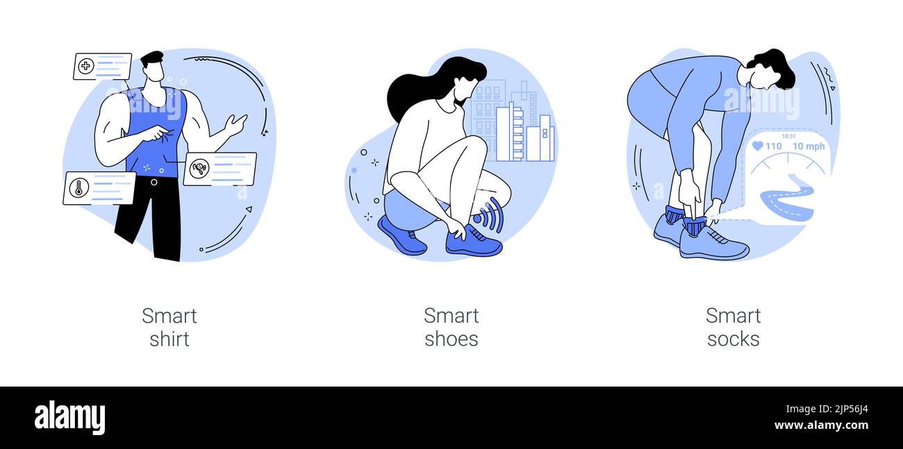 Smart clothing isolated cartoon vector illustrations se Stock Vector ...