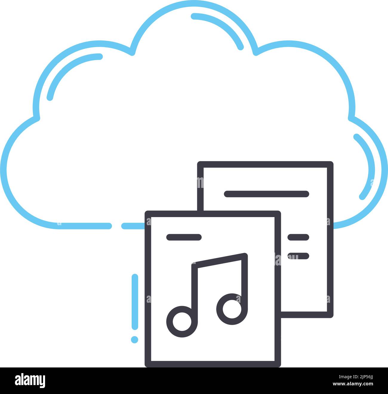 cloud service line icon, outline symbol, vector illustration, concept sign Stock Vector Image ...