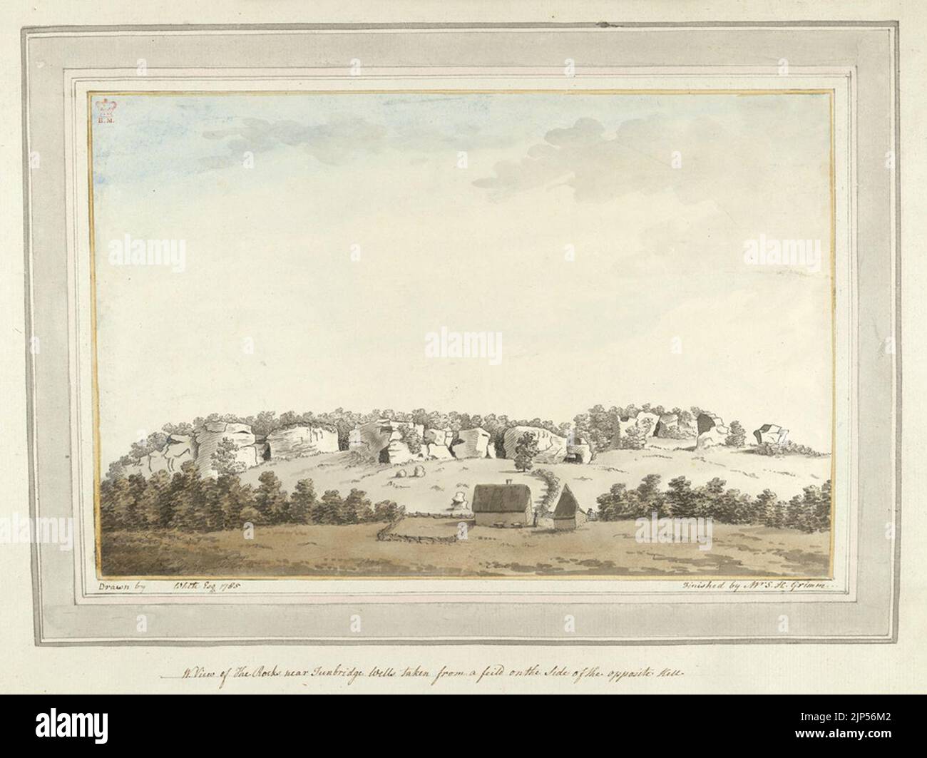 The High Rocks at Frant by Samuel Hieronymus Grimm 1785 Stock Photo - Alamy