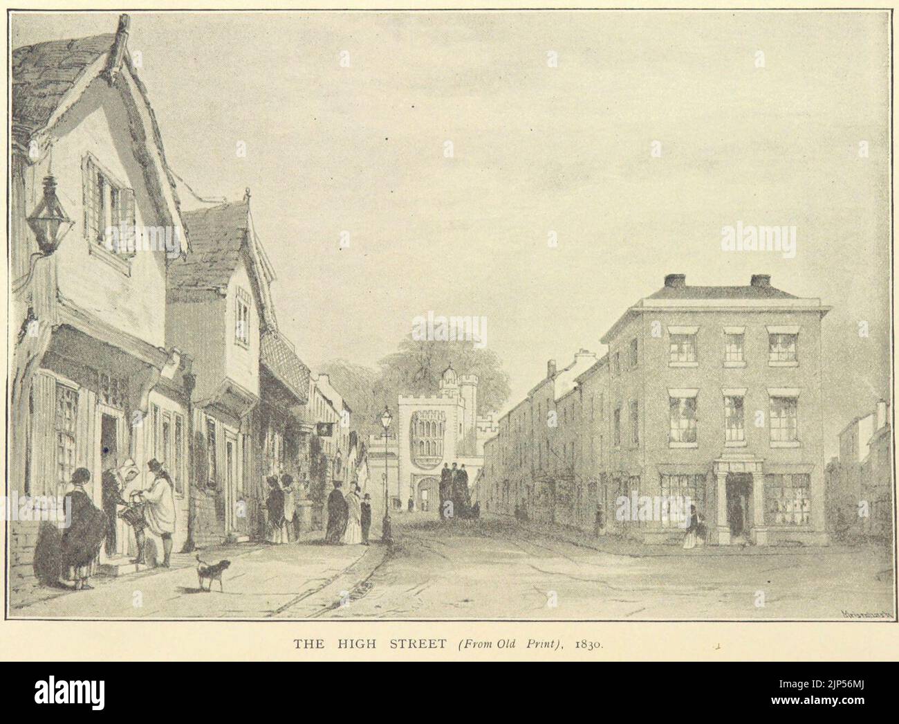 The High Street, Rugby, 1830 Stock Photo - Alamy