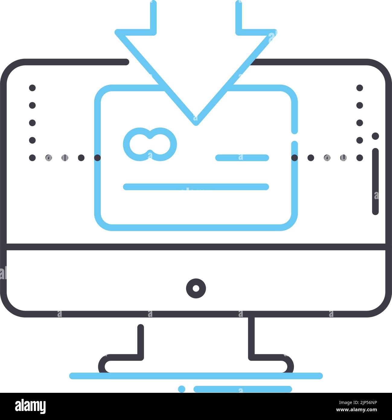 e-commerce payment line icon, outline symbol, vector illustration, concept sign Stock Vector ...