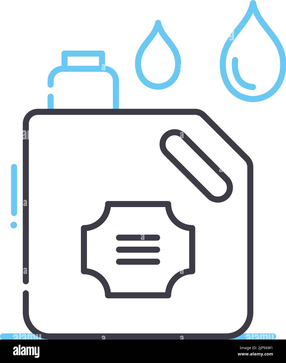 cleaning liquid line icon, outline symbol, vector illustration, concept ...