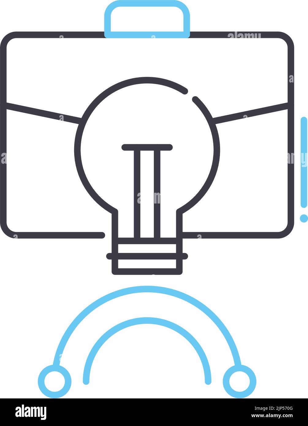business solution line icon, outline symbol, vector illustration ...