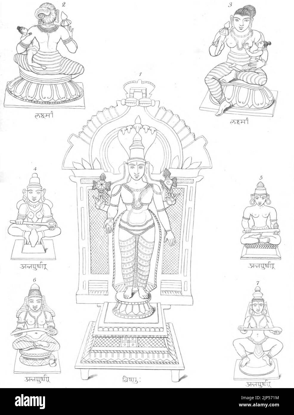 The Hindu Pantheon Plate 9 Stock Photo - Alamy