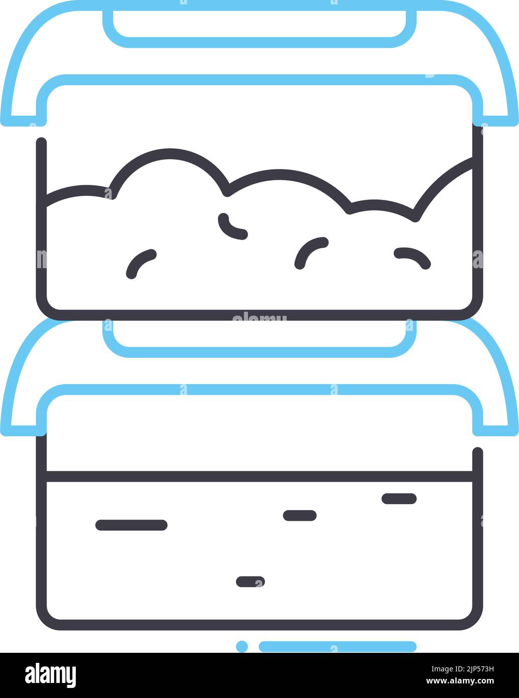 dood container line icon, outline symbol, vector illustration, concept ...