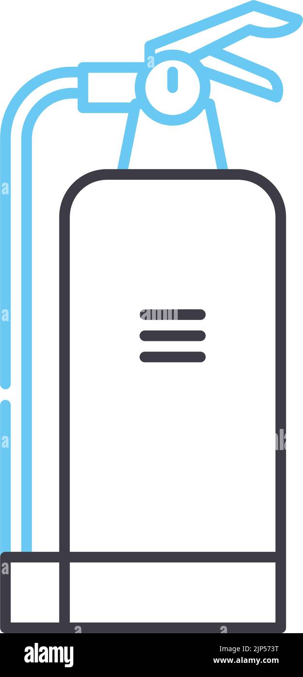 fire extinguisher line icon, outline symbol, vector illustration ...