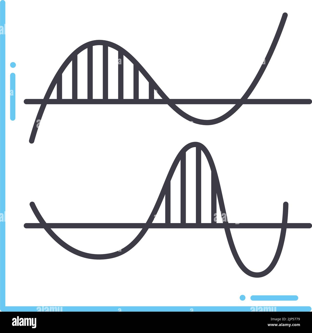 divergence line icon, outline symbol, vector illustration, concept sign ...