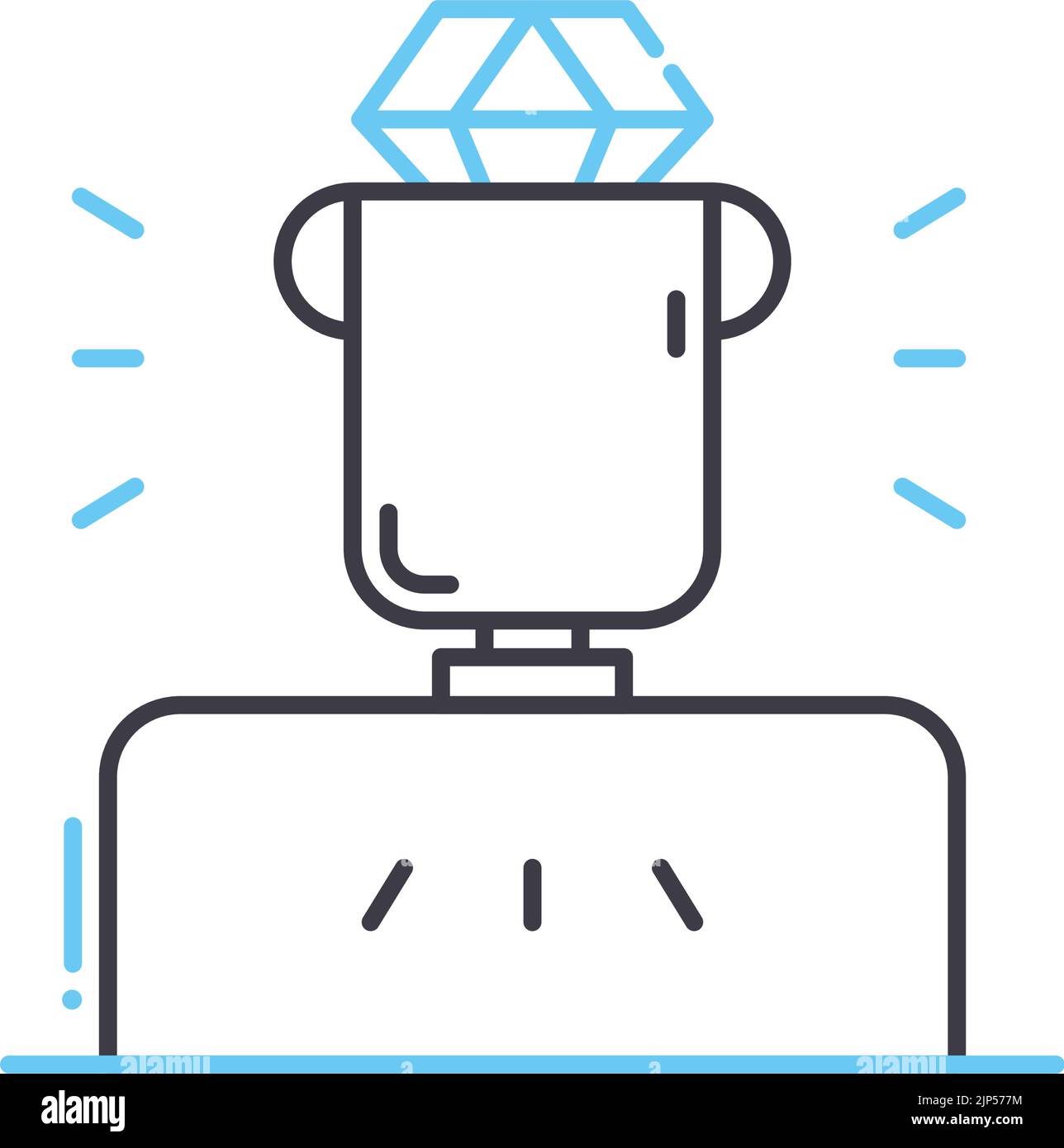 business value line icon, outline symbol, vector illustration, concept ...