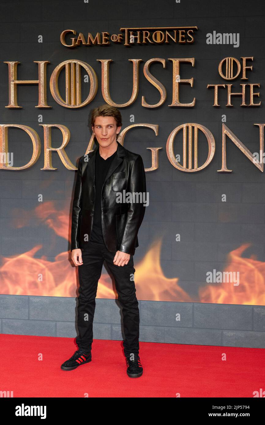 London, UK. 15 August 2022. Cast member Ewan Mitchell attends the Sky ...