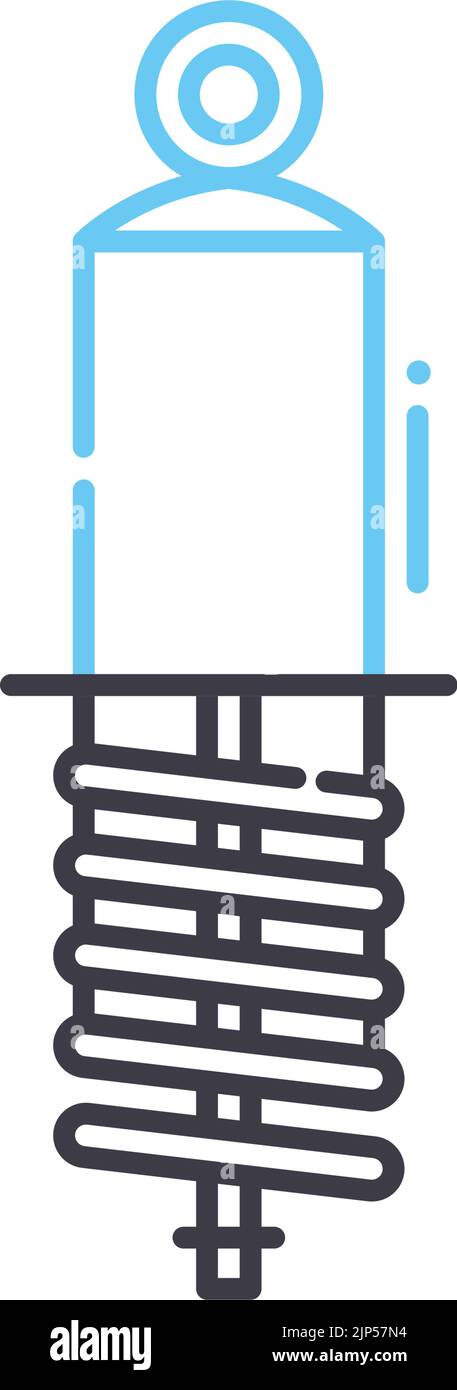 car shock line icon, outline symbol, vector illustration, concept sign ...