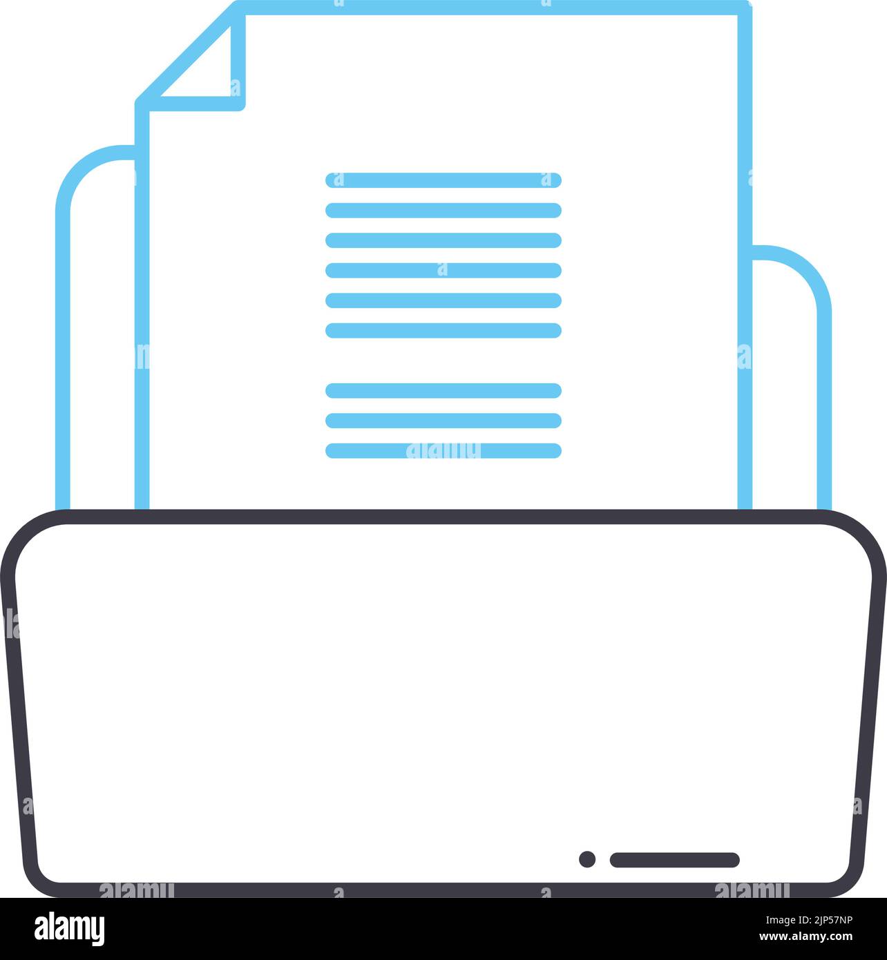 Data Line Icon Outline Symbol Vector Illustration Concept Sign Stock