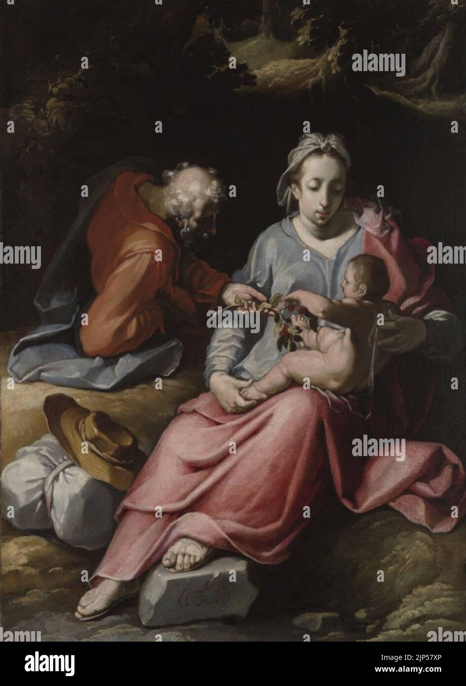 The Holy Family by Cornelis van Haarlem 1590 Stock Photo - Alamy
