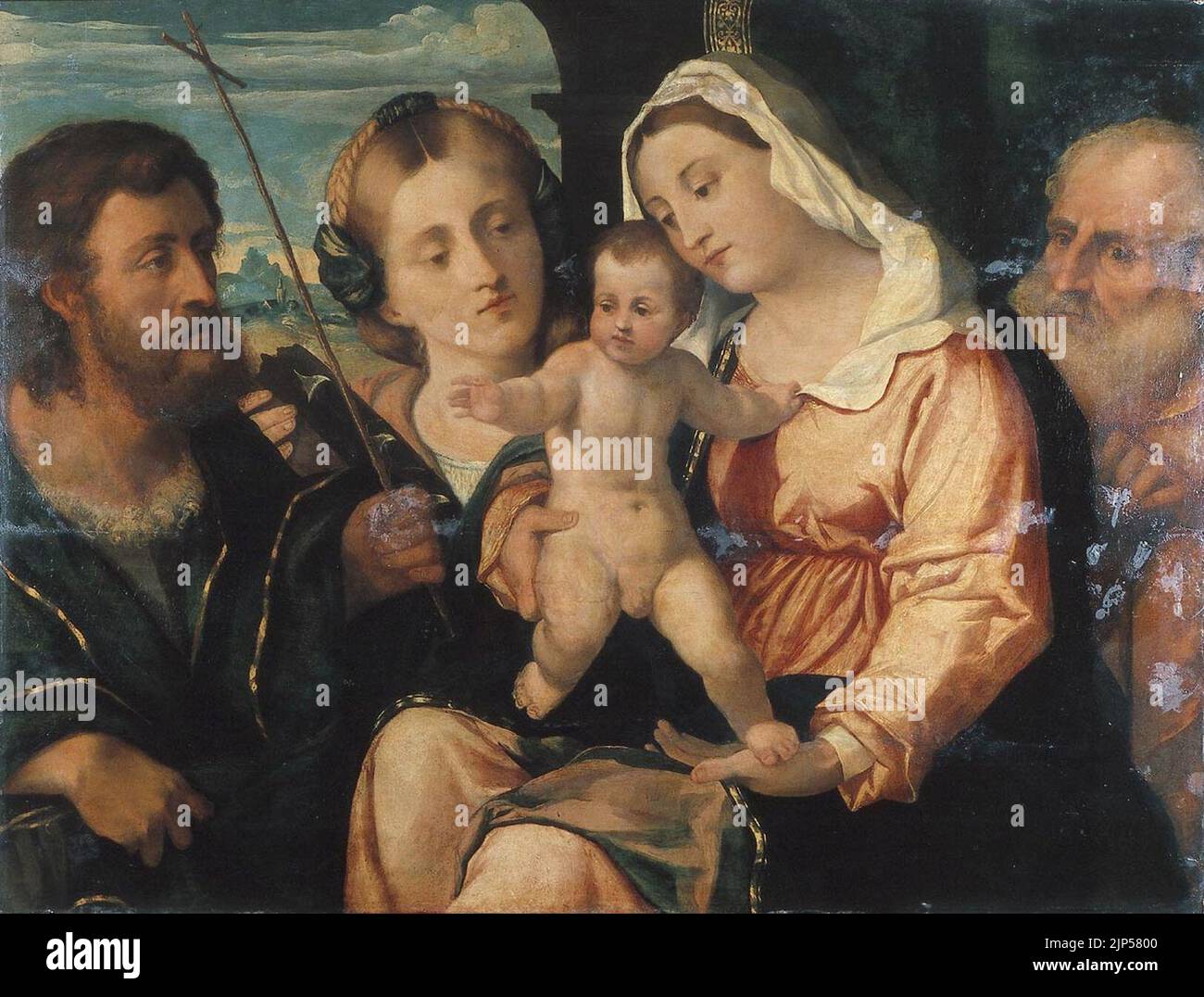 The Holy Family with John the Baptist and St. Catherine from the ...
