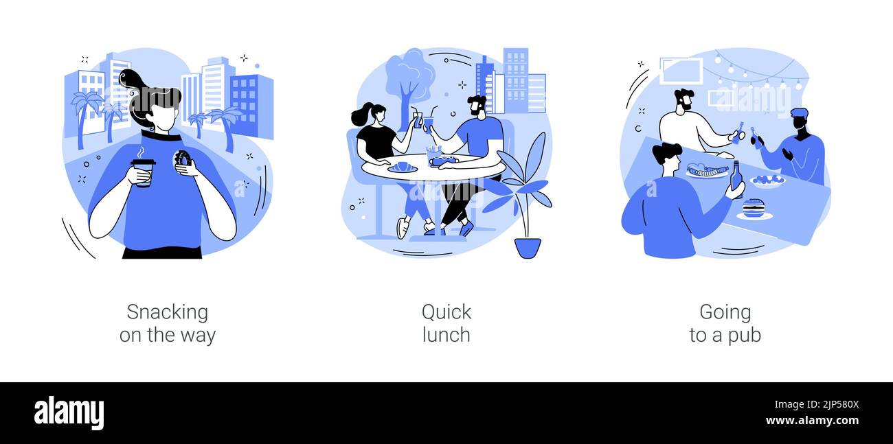 Urban meal isolated cartoon vector illustrations se Stock Vector Image & Art - Alamy