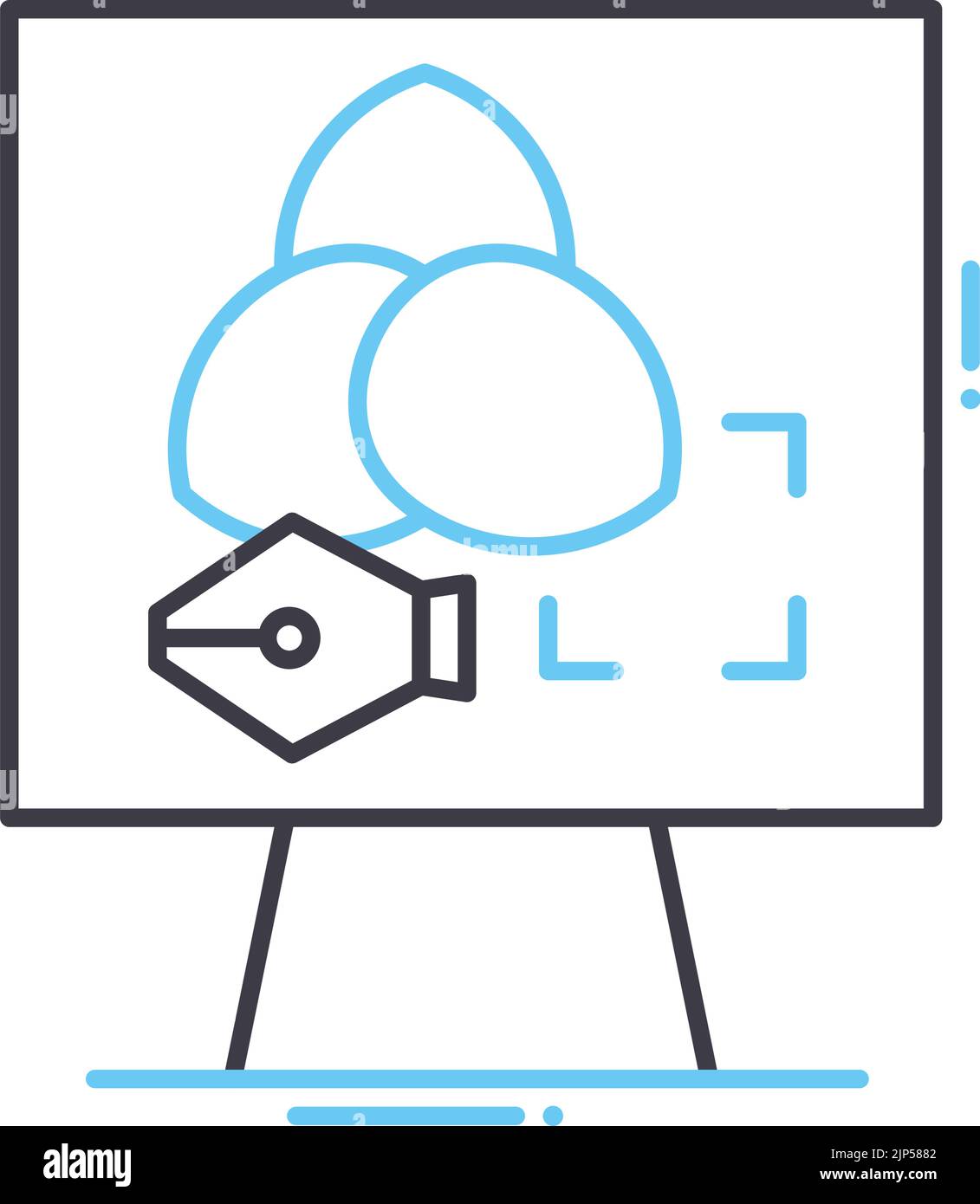 Design Process Line Icon Outline Symbol Vector Illustration Concept