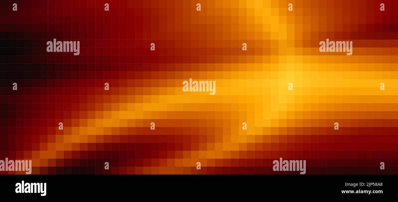 Vector pixel illustration. Orange pixel background. Design for ...