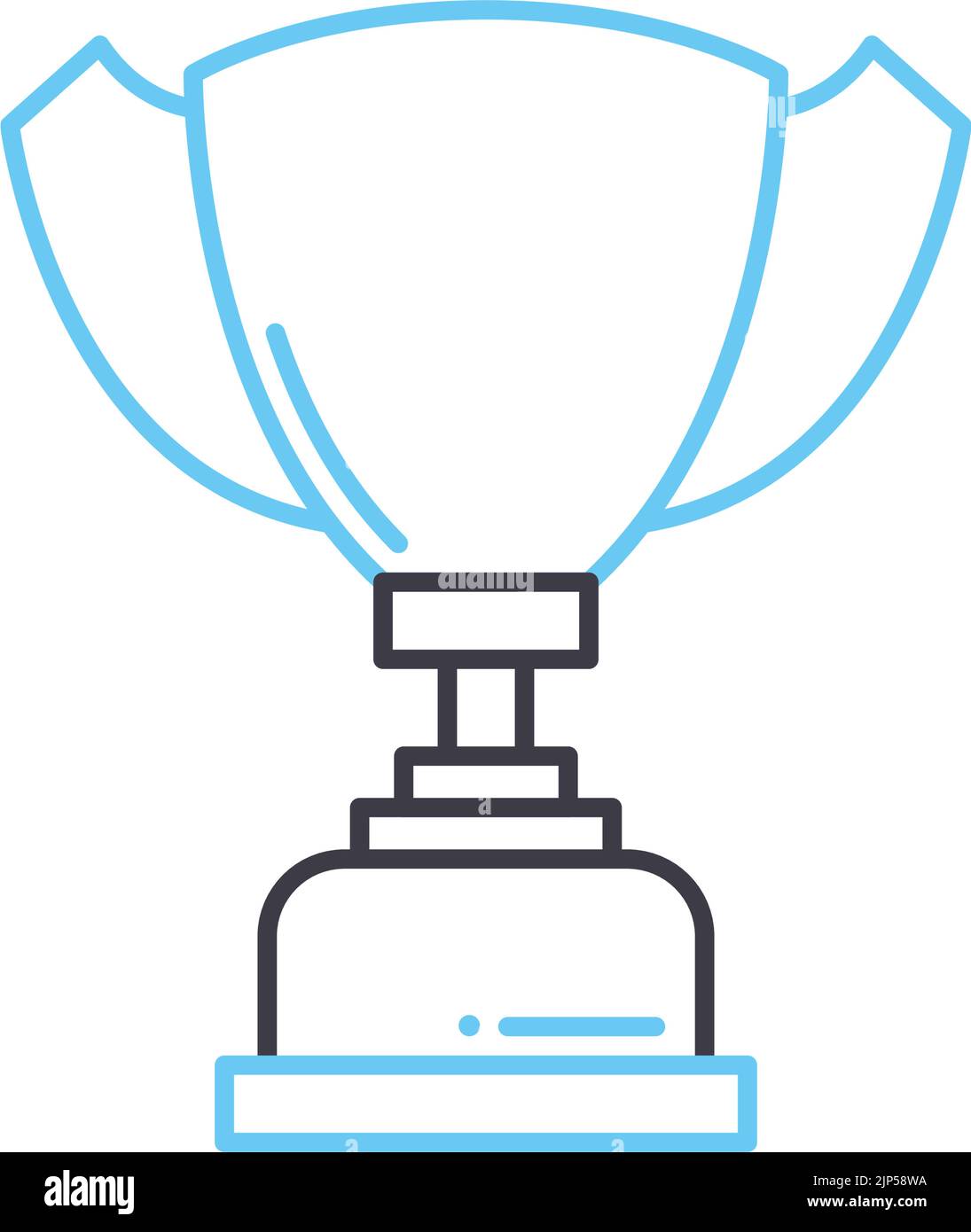 champion cup line icon, outline symbol, vector illustration, concept ...