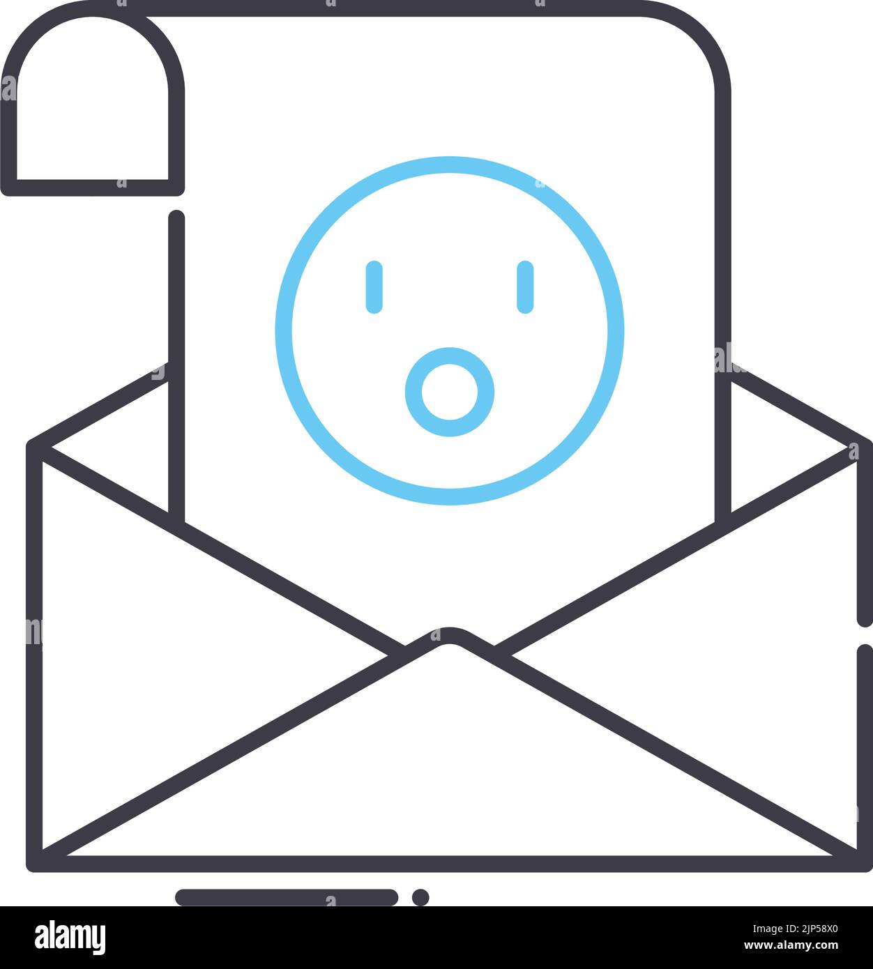 e-mail line icon, outline symbol, vector illustration, concept sign ...