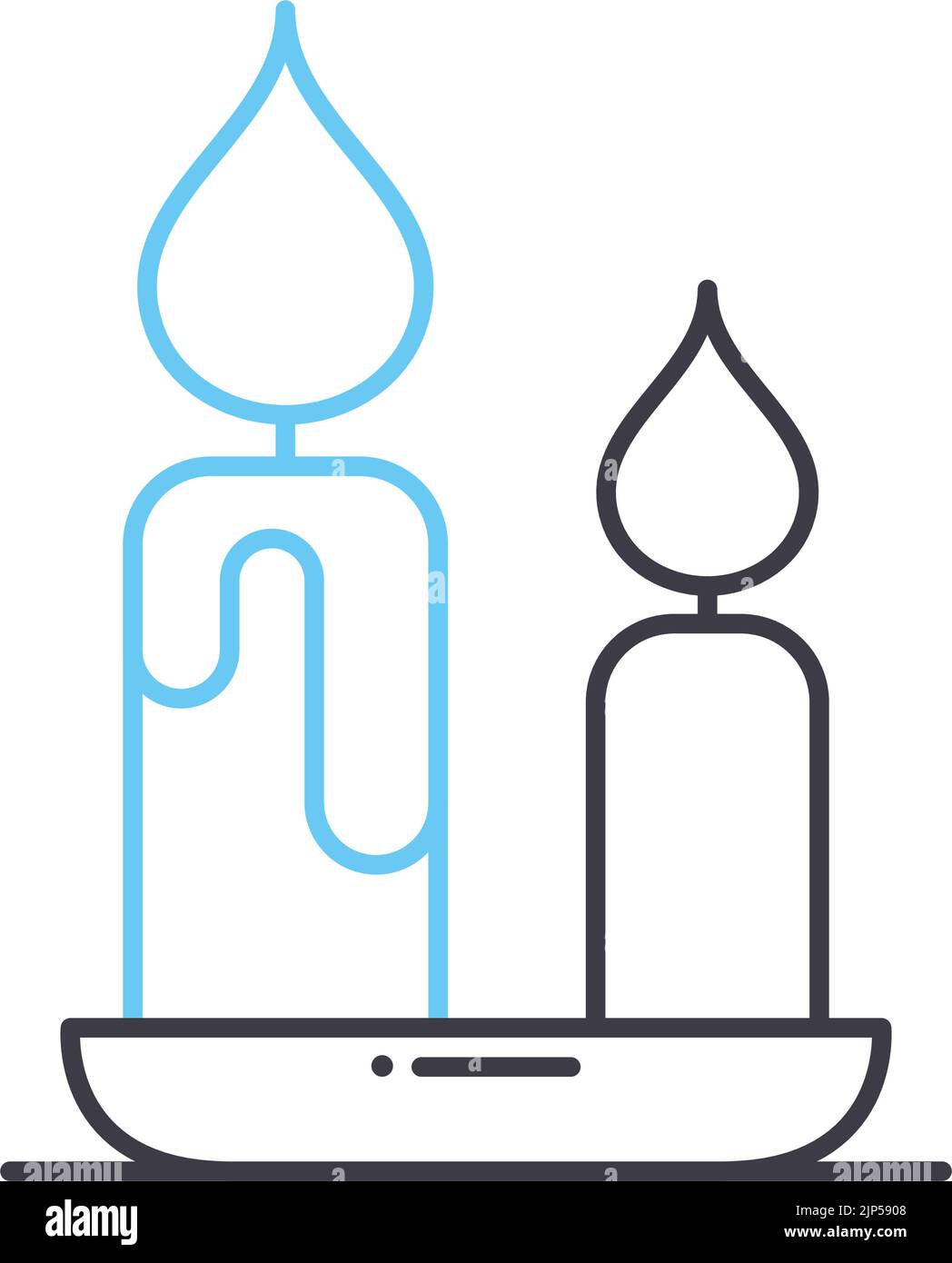 candle making line icon, outline symbol, vector illustration, concept ...