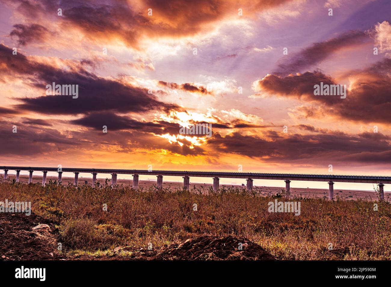 Nairobi National Park Kenya Railway Bridge Standard gauge railway ...