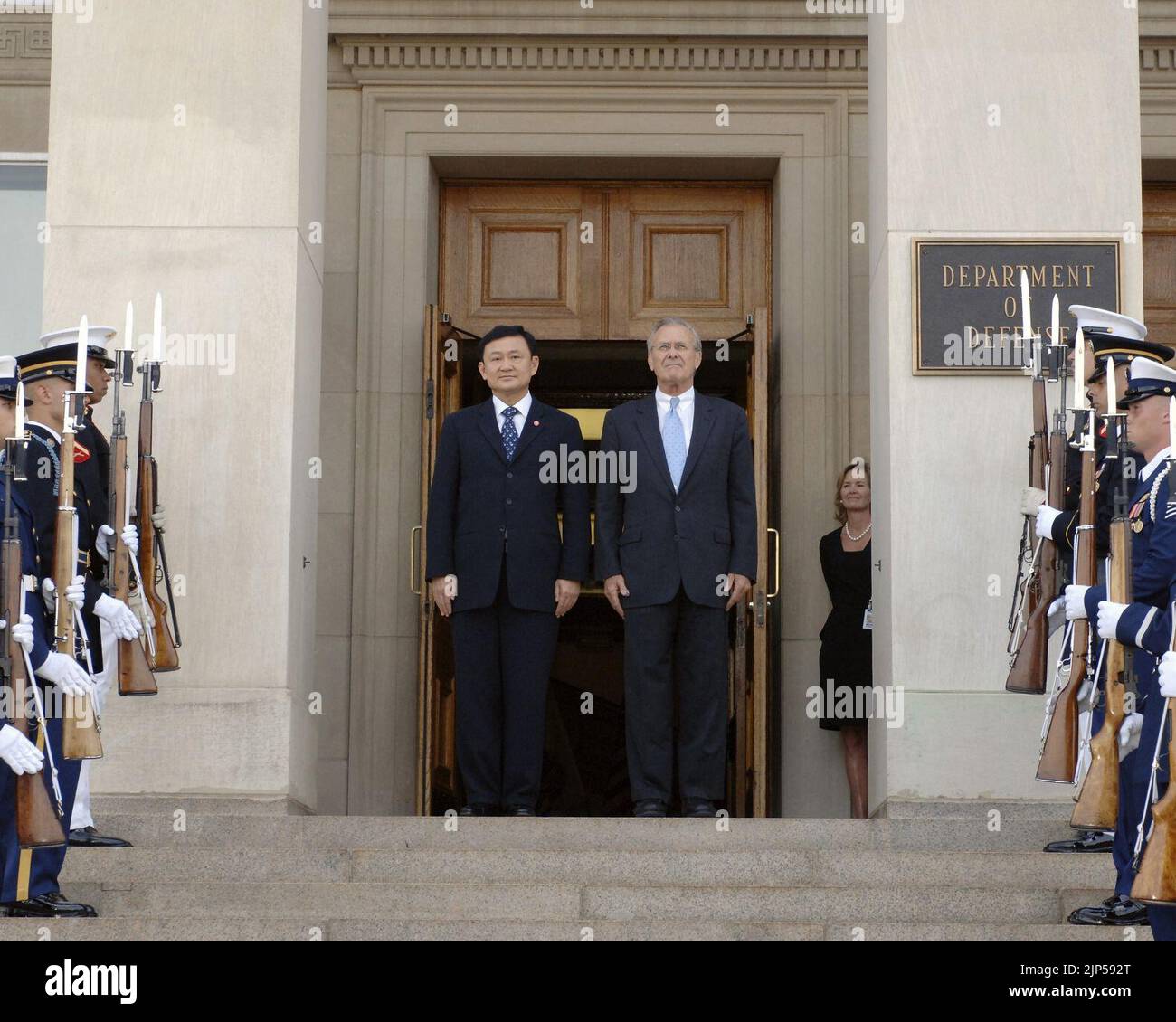The Honorable Donald H. Rumsfeld (right), U.S. Secretary of Defense ...