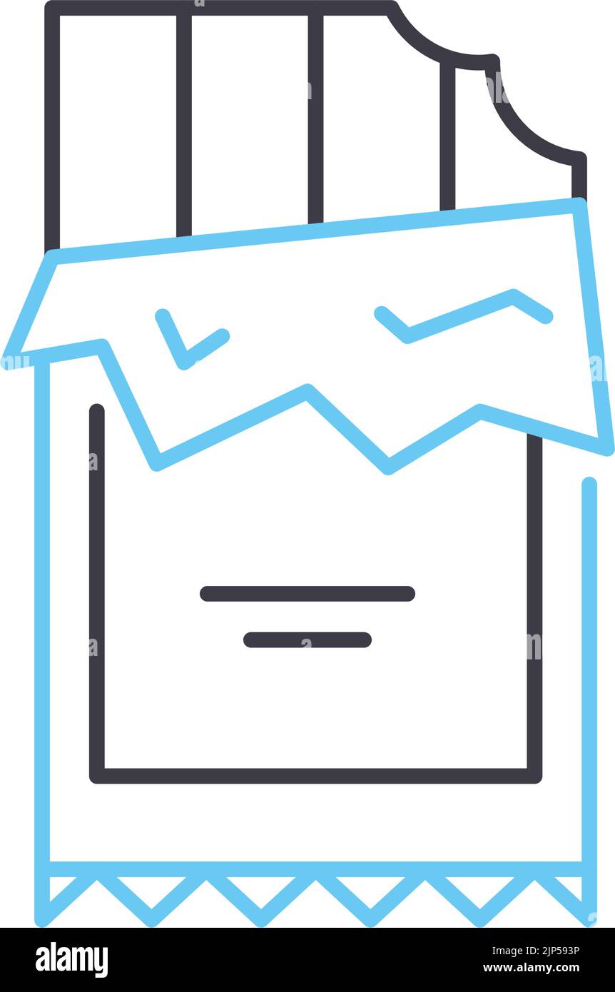 chocolate line icon, outline symbol, vector illustration, concept sign ...