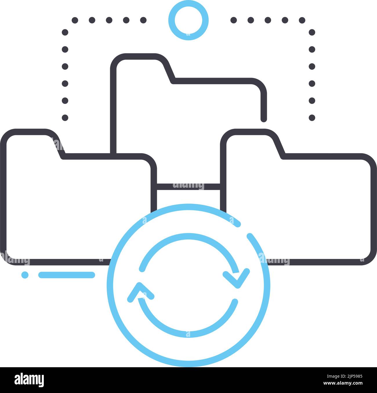 file network line icon, outline symbol, vector illustration, concept sign Stock Vector Image ...