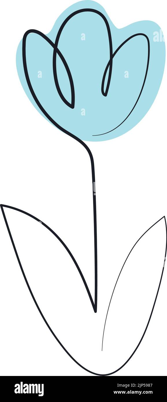 one line drawing flower Stock Vector Image & Art - Alamy