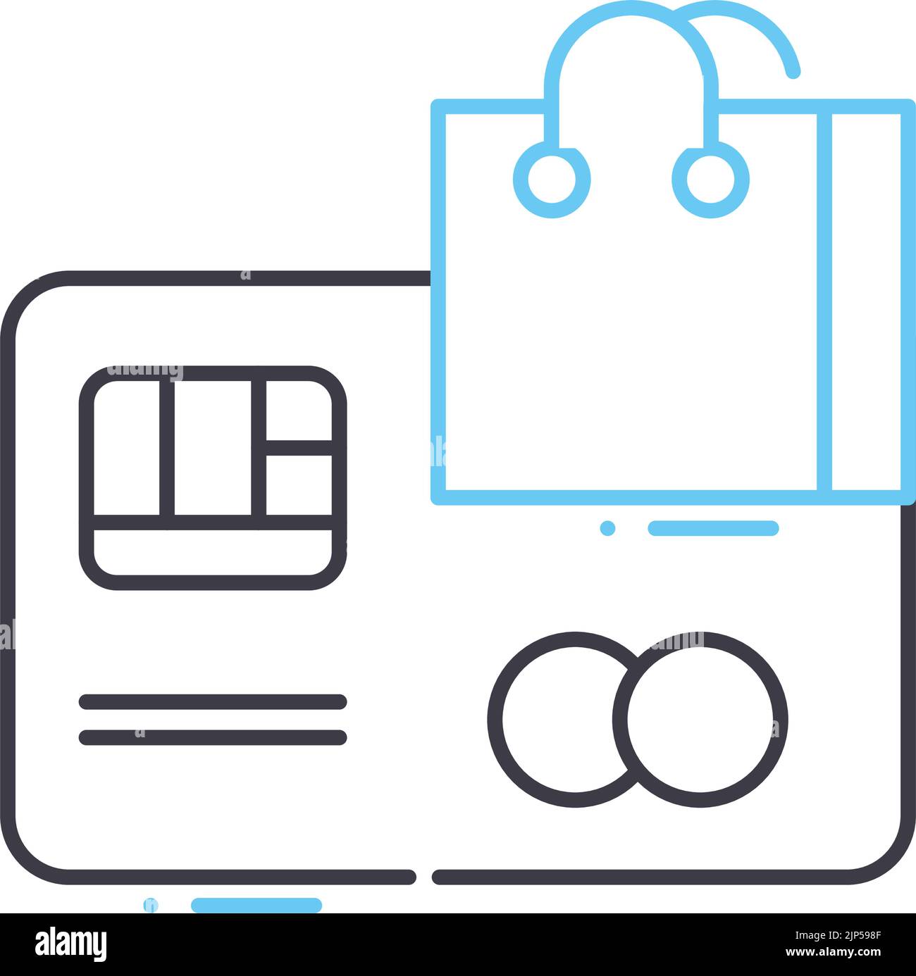 cashless line icon, outline symbol, vector illustration, concept sign ...