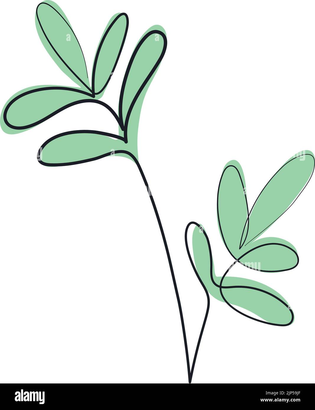 plant one line drawing Stock Vector Image & Art - Alamy