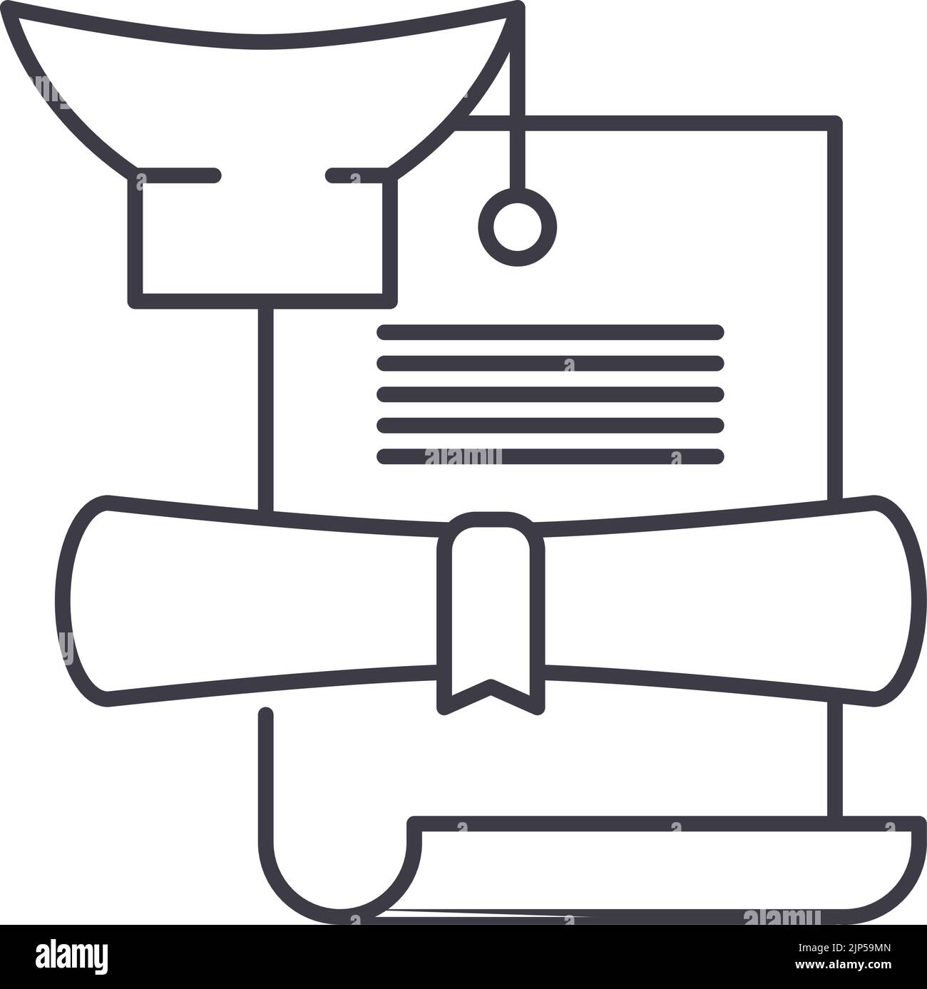 degree line icon, outline symbol, vector illustration, concept sign ...