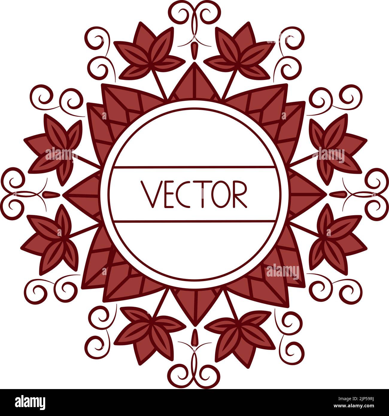 round floral label Stock Vector Image & Art - Alamy