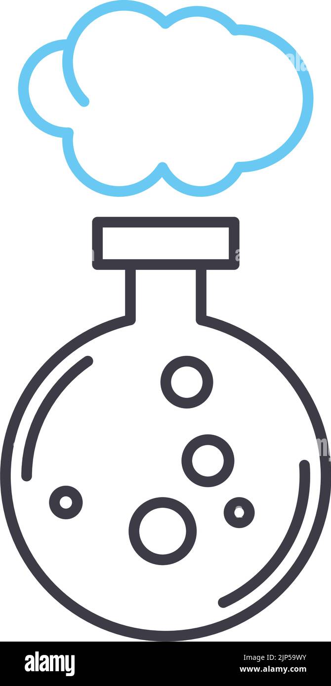 chemicals line icon, outline symbol, vector illustration, concept sign ...