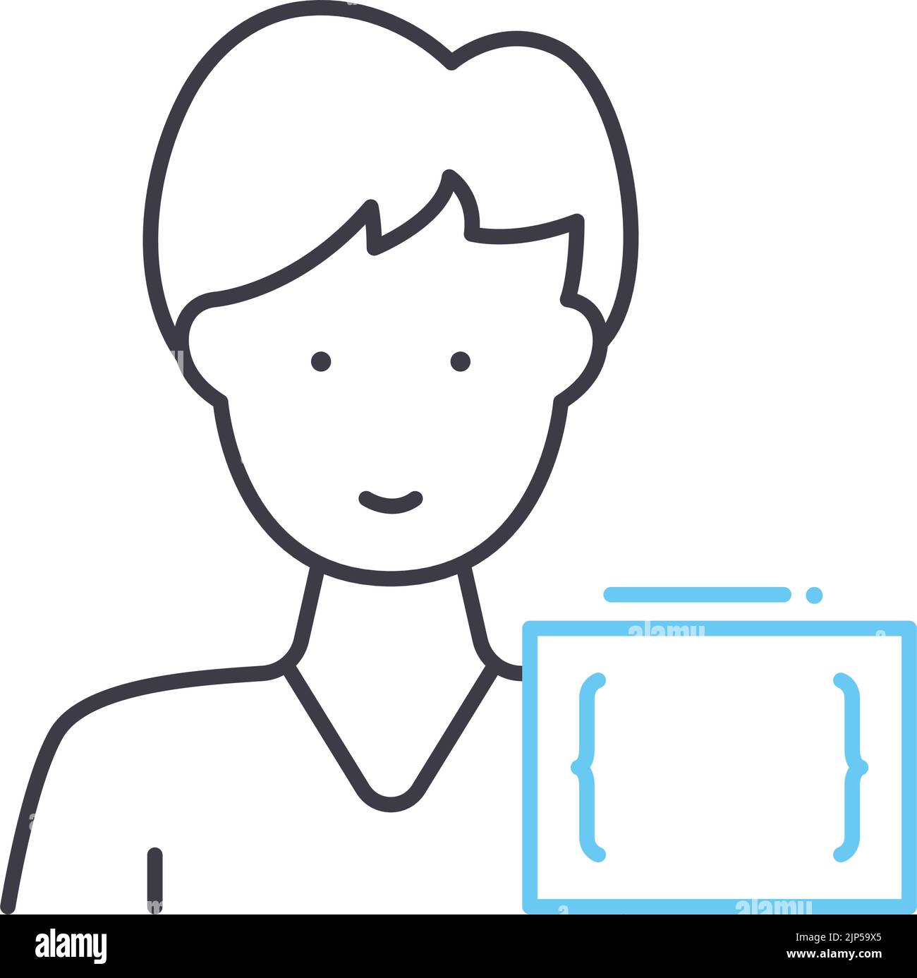developer line icon, outline symbol, vector illustration, concept sign ... developer line icon, outline symbol, vector illustration, concept sign ...