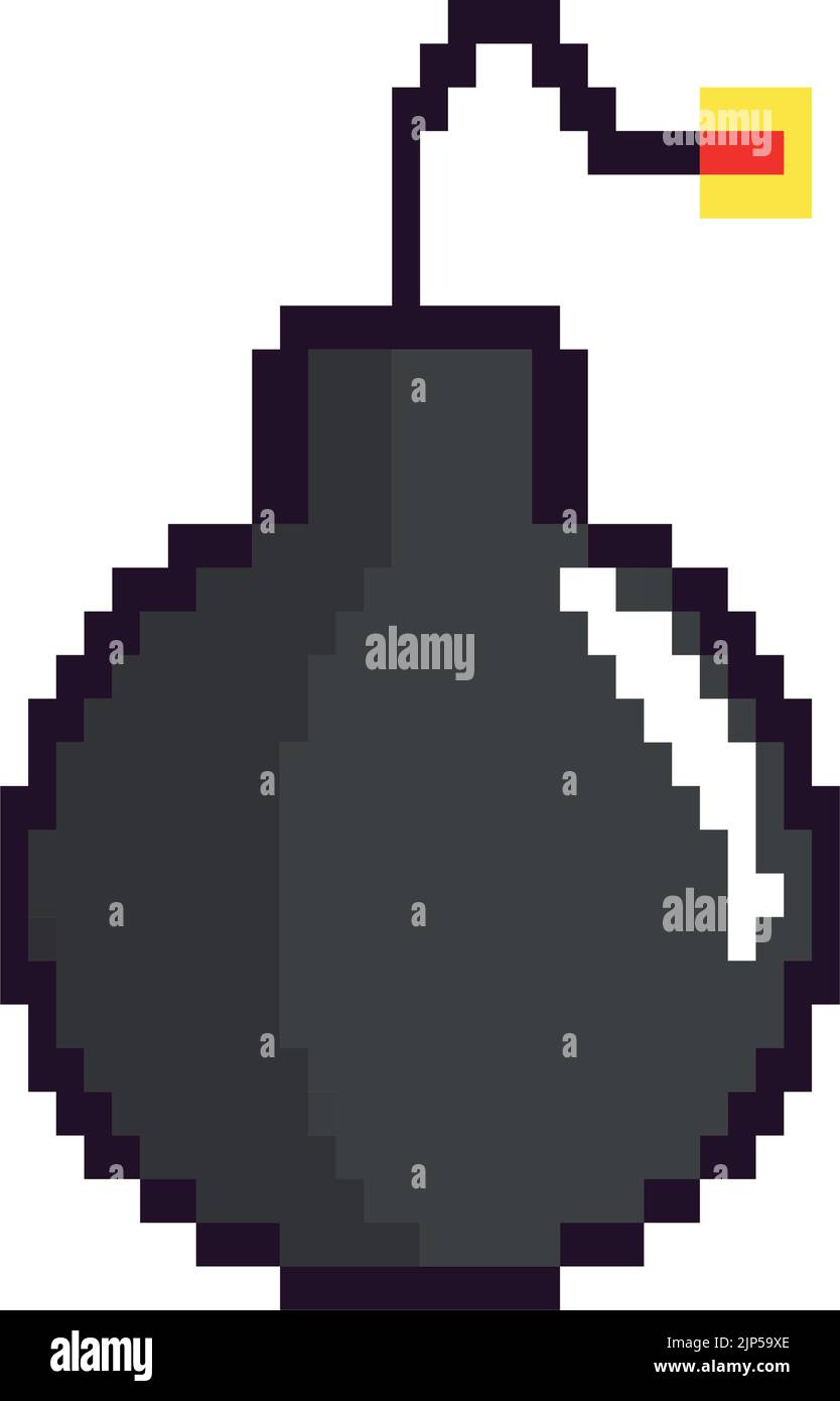 bomb pixel art Stock Vector Image & Art - Alamy