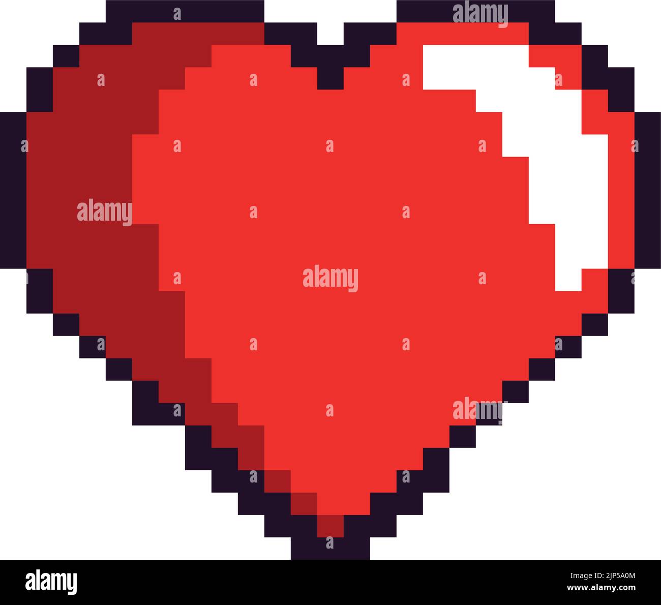 heart pixel art Stock Vector Image & Art - Alamy