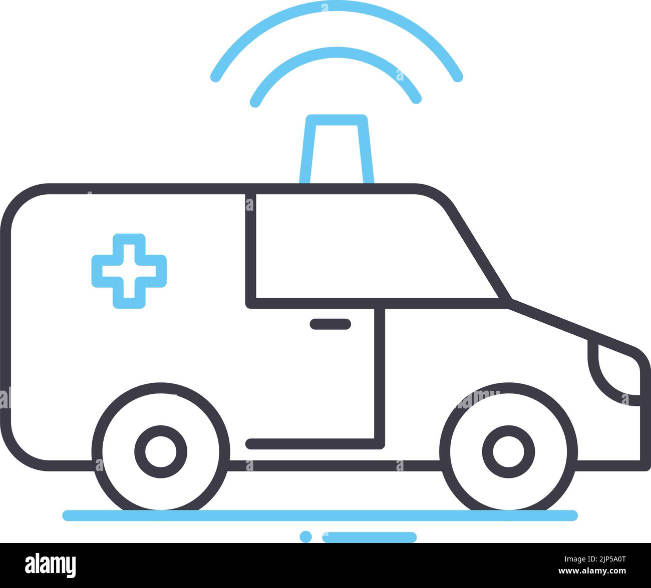 emergency line icon, outline symbol, vector illustration, concept sign ...