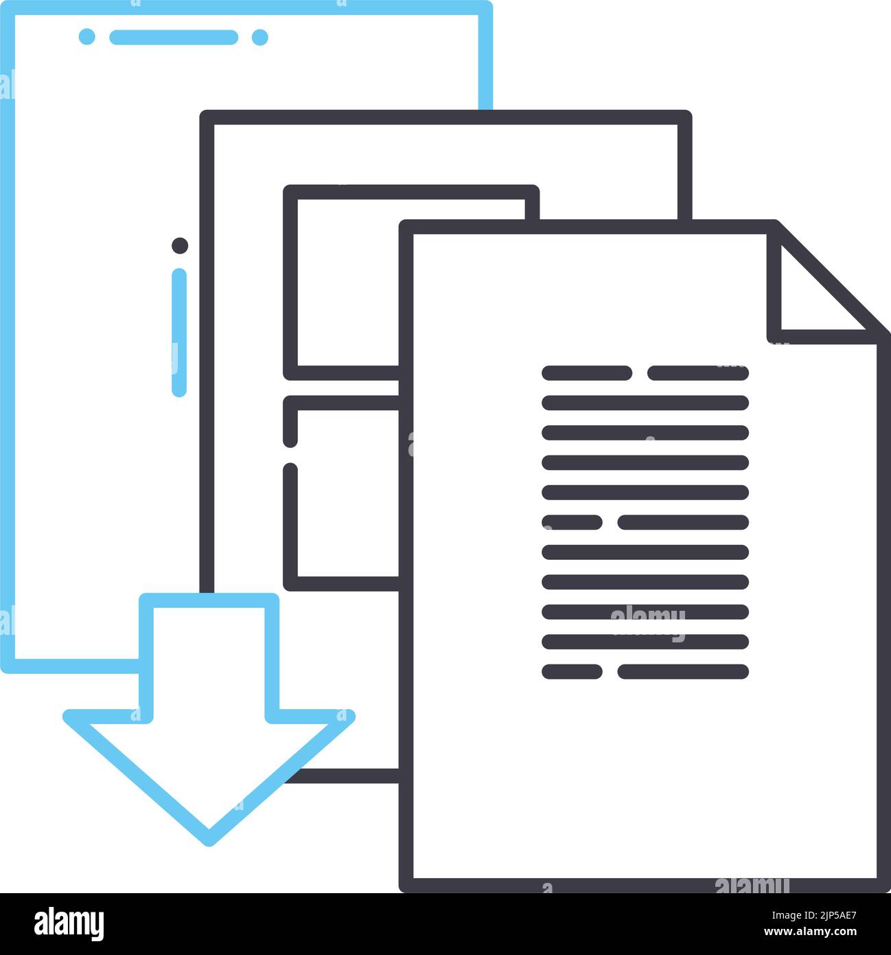 Document Templates Line Icon Outline Symbol Vector Illustration