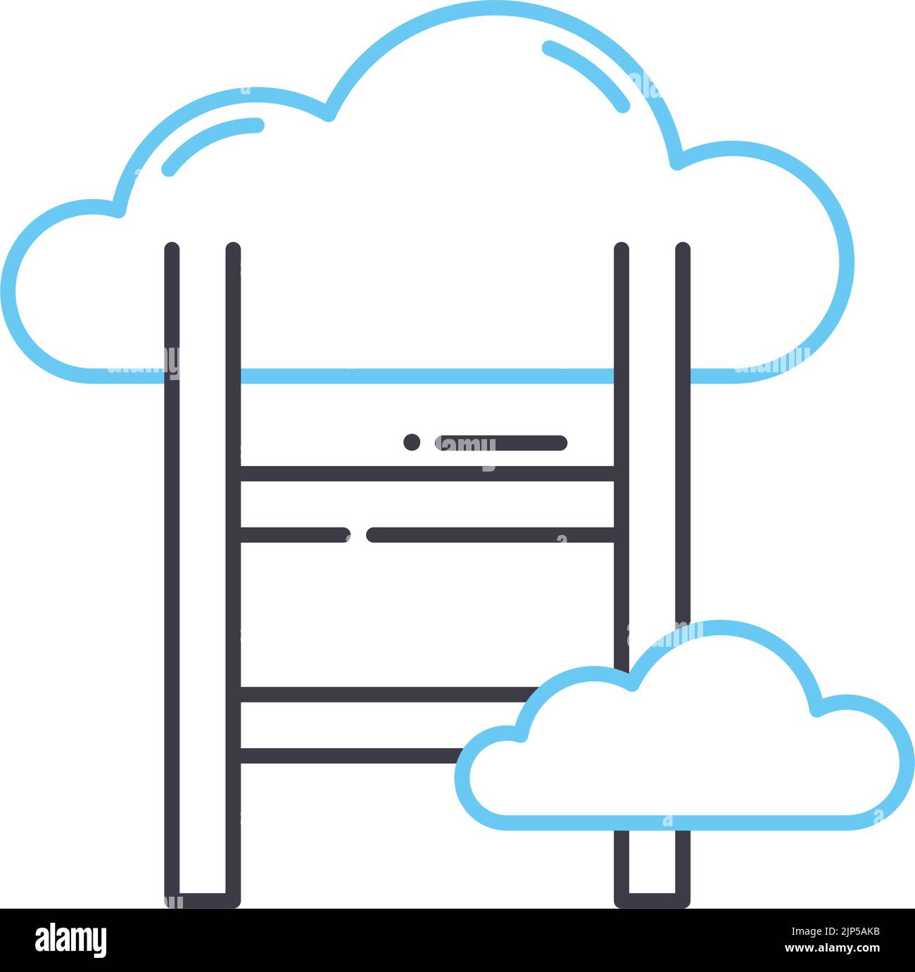 cloud storage line icon, outline symbol, vector illustration, concept sign Stock Vector Image ...