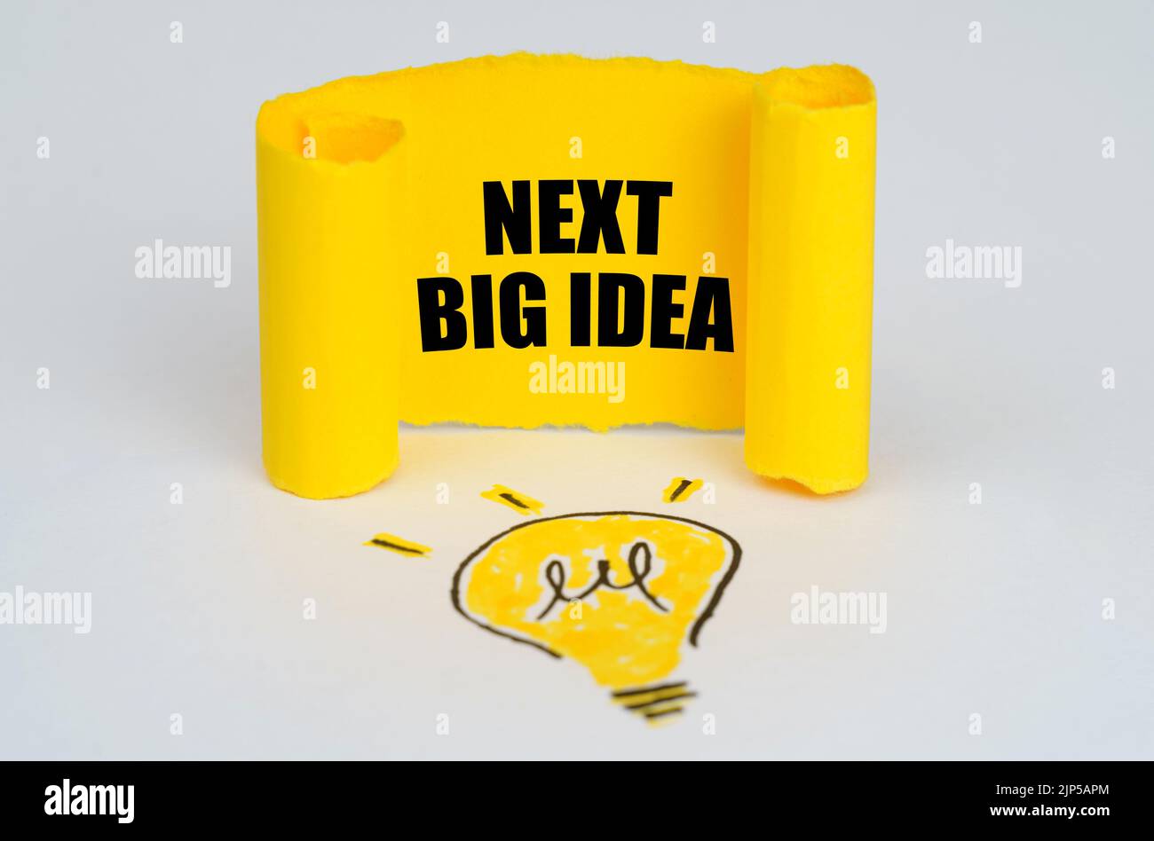 Business idea concept. A light bulb is drawn on a white background ...