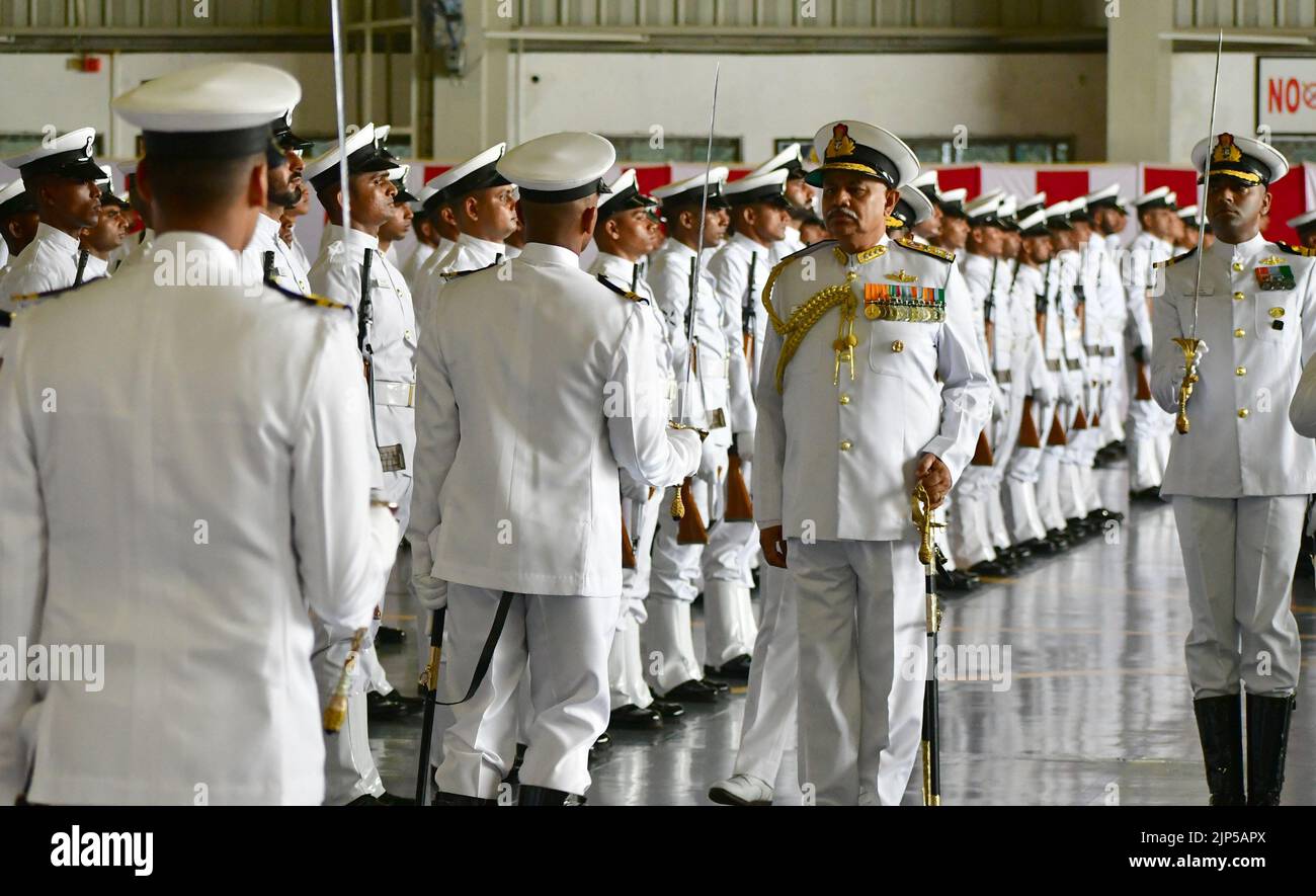 MUMBAI, INDIA – AUGUST 15: Indian Navy personnel during the 75th ...