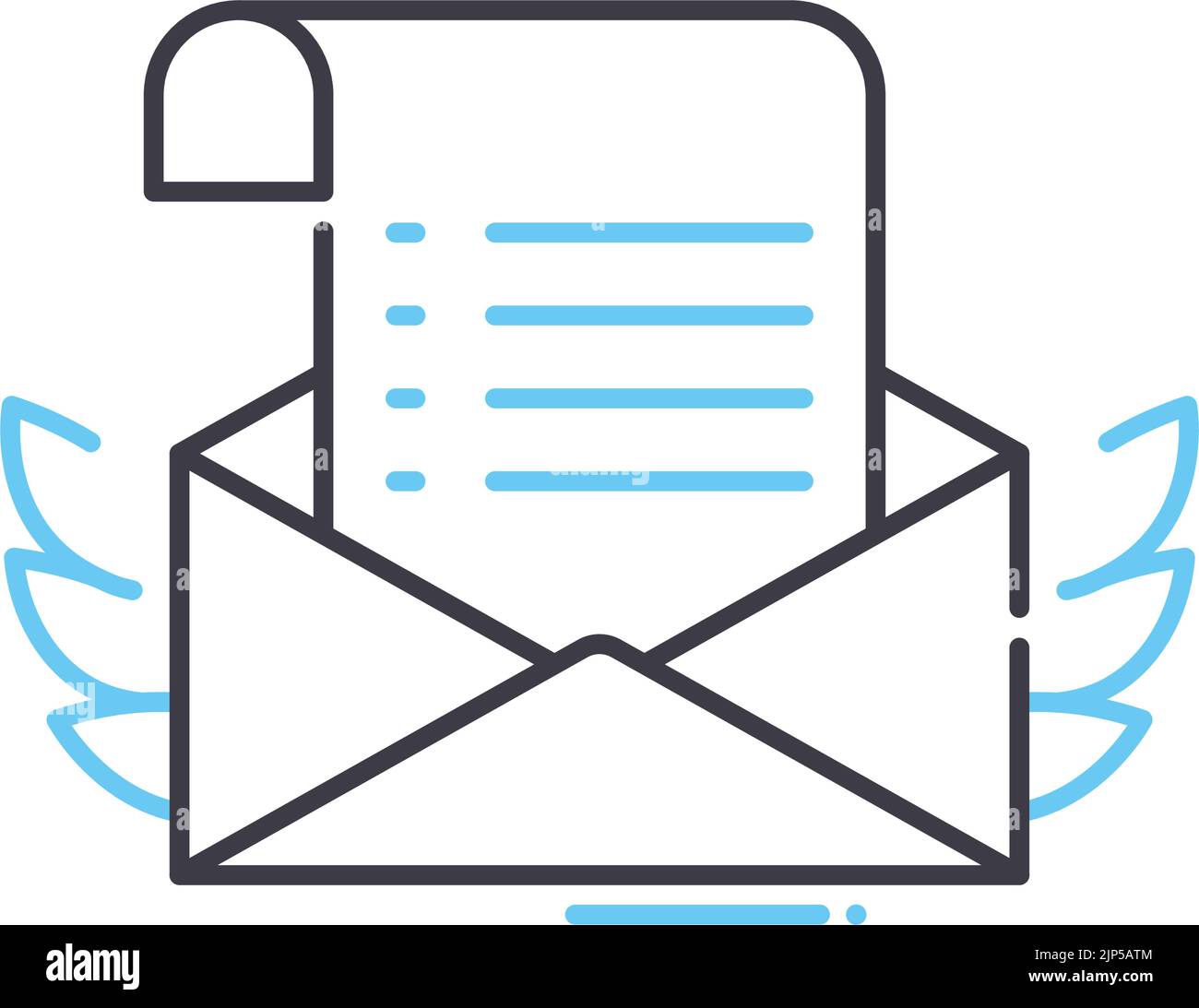 direct message line icon, outline symbol, vector illustration, concept sign Stock Vector Image ...