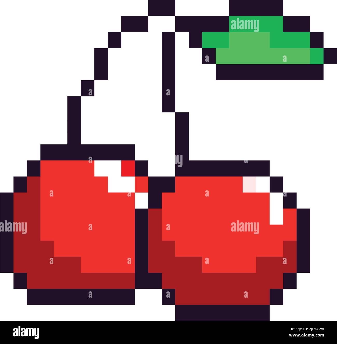 cherry pixel art Stock Vector Image & Art - Alamy